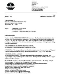 State of Wisconsin Final Plan Review Letter - Village of Yorkville